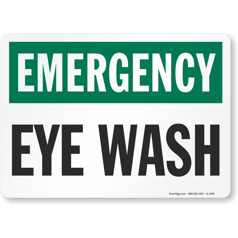 SmartSign Emergency Eye Wash 3M Reflective Label | Wayfair