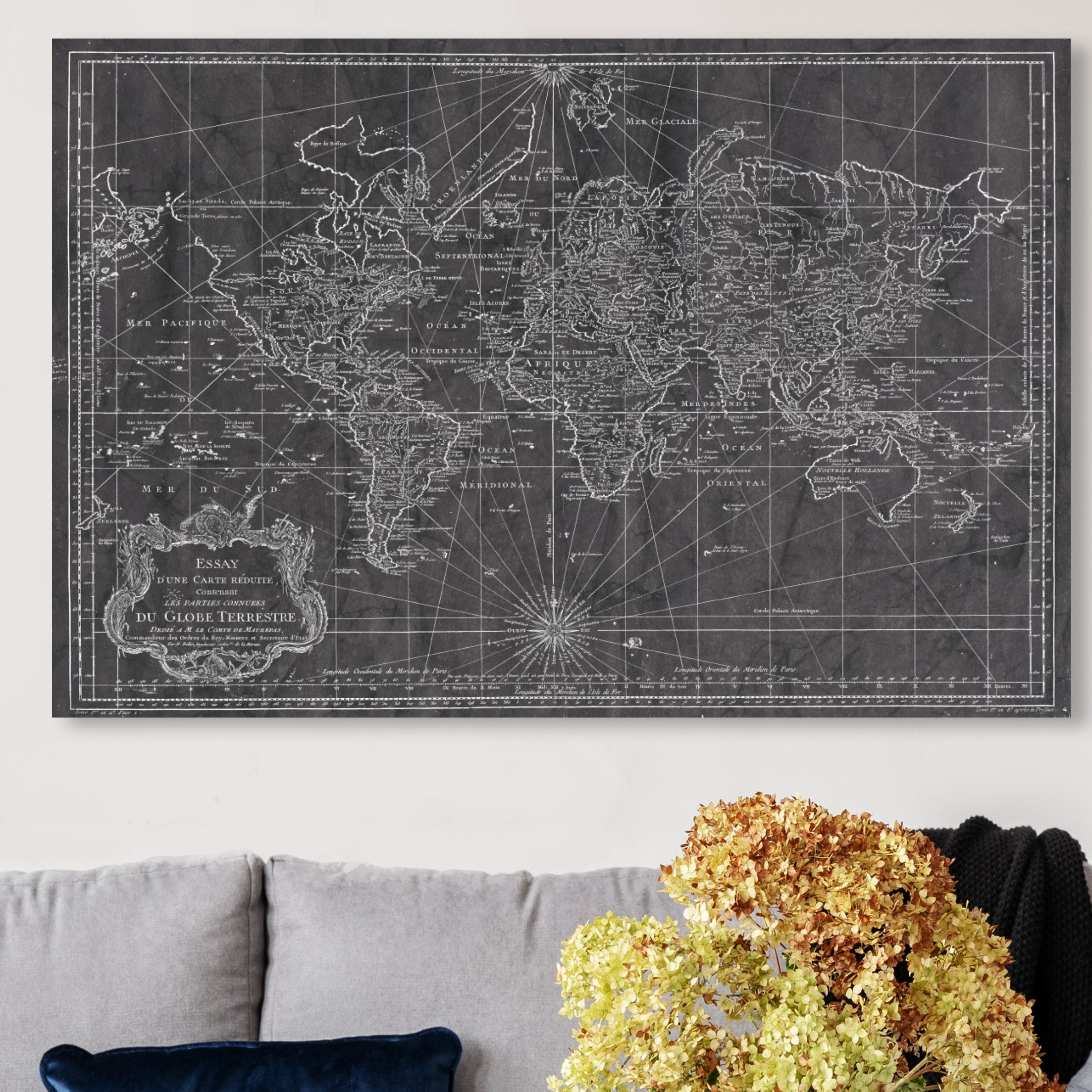 House of Hampton® 'World Map 1778' by Oliver Gal - Graphic Art Print on ...