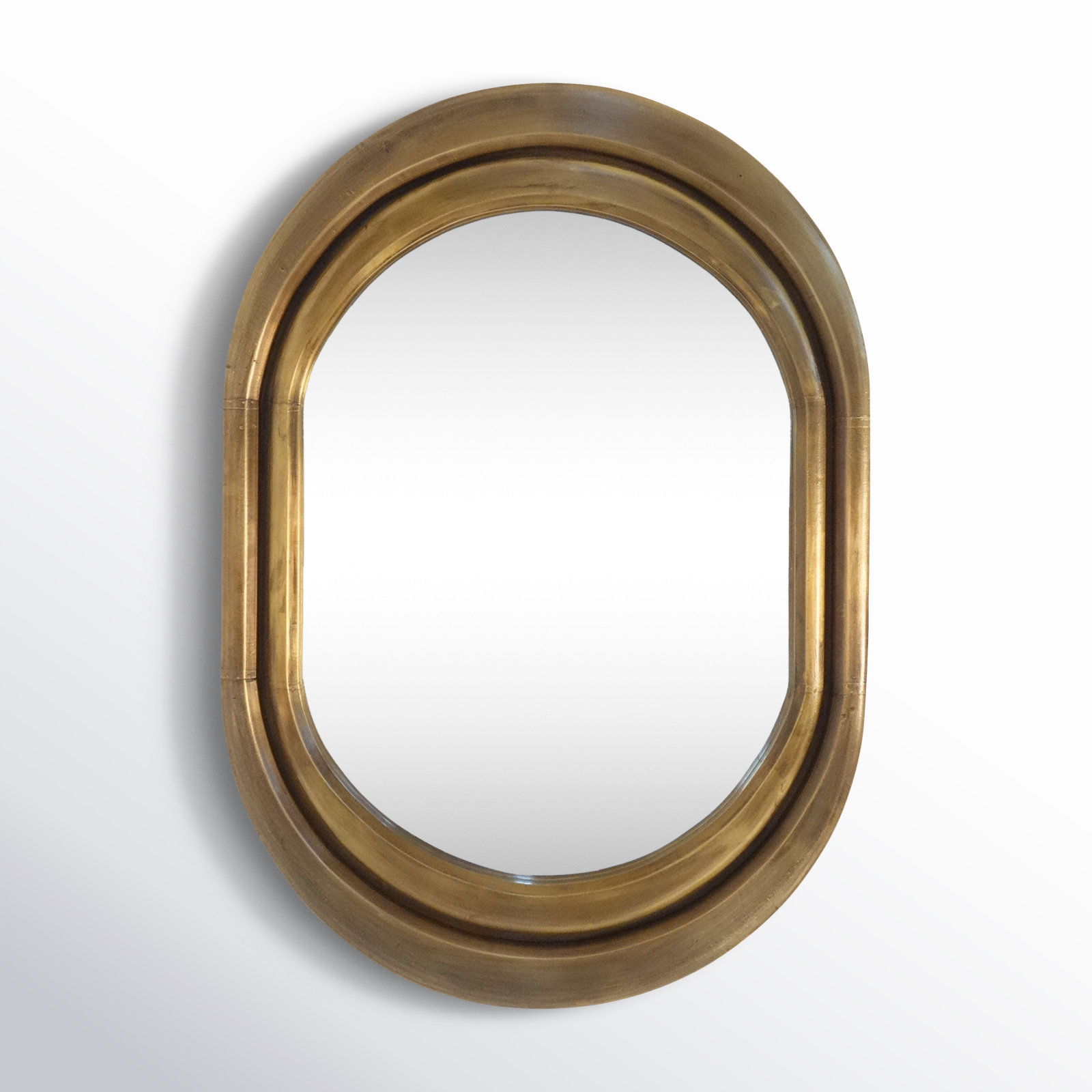 Joss & Main Sabel Oval Bronze Clad Mirror 40"x 28", Metal Frame, Chic ...