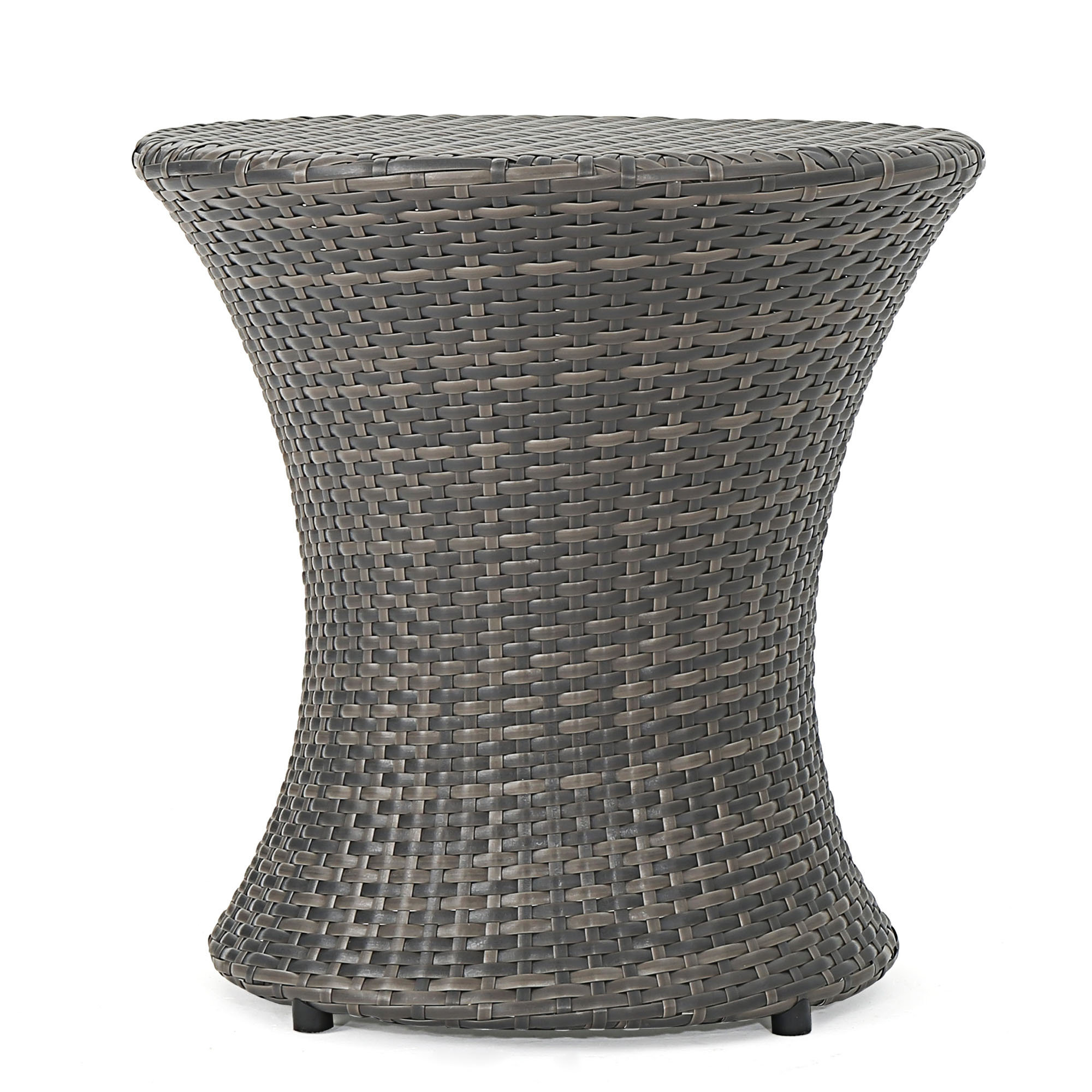 Winston Porter Patio Side Table Outdoor Round End Table | Wayfair