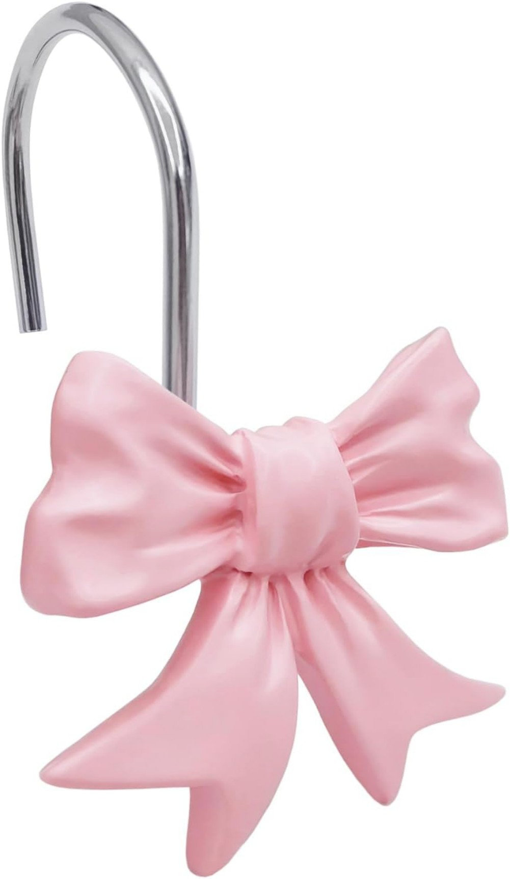 xinchentong Bow Decorative Shower Curtain Hook, Pink Bath Ring ...