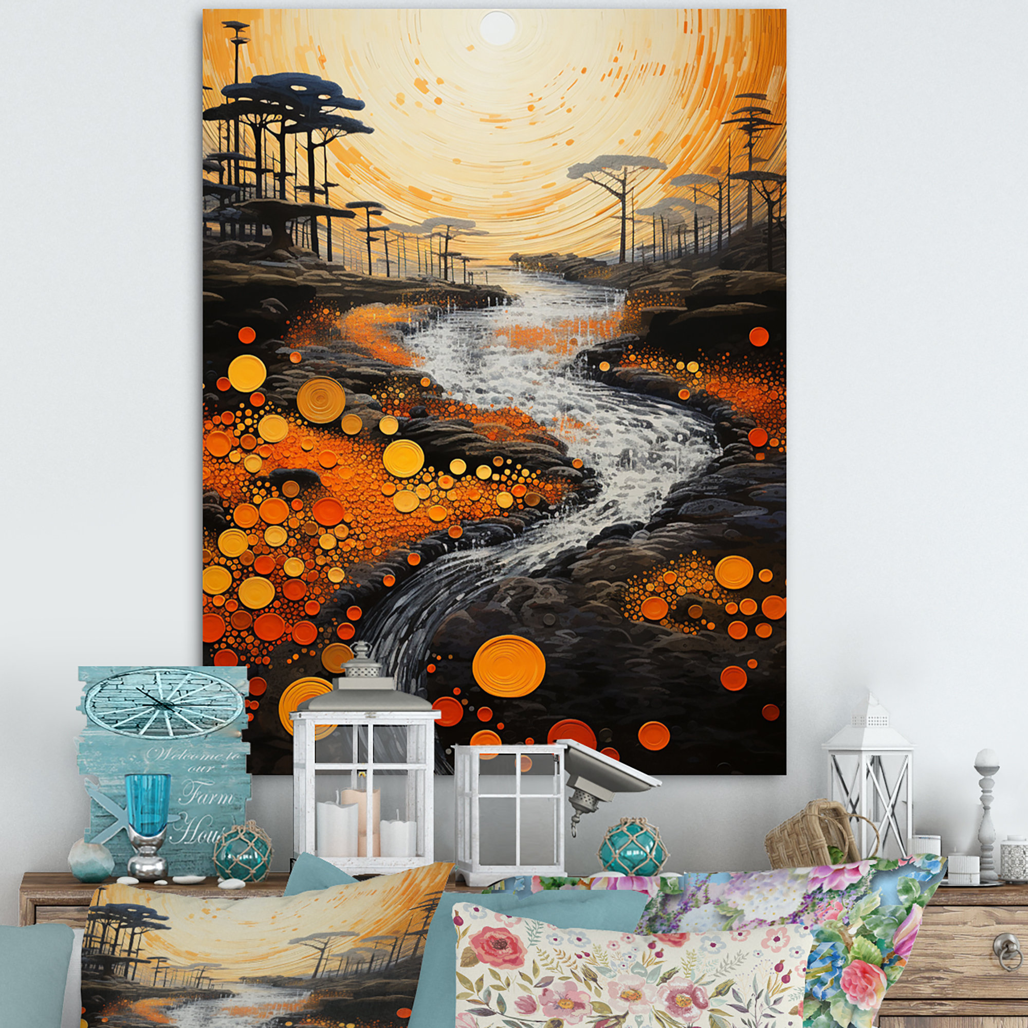 Red Barrel Studio® Hyrup Geyser Geothermal Wonder Pointillism II | Wayfair