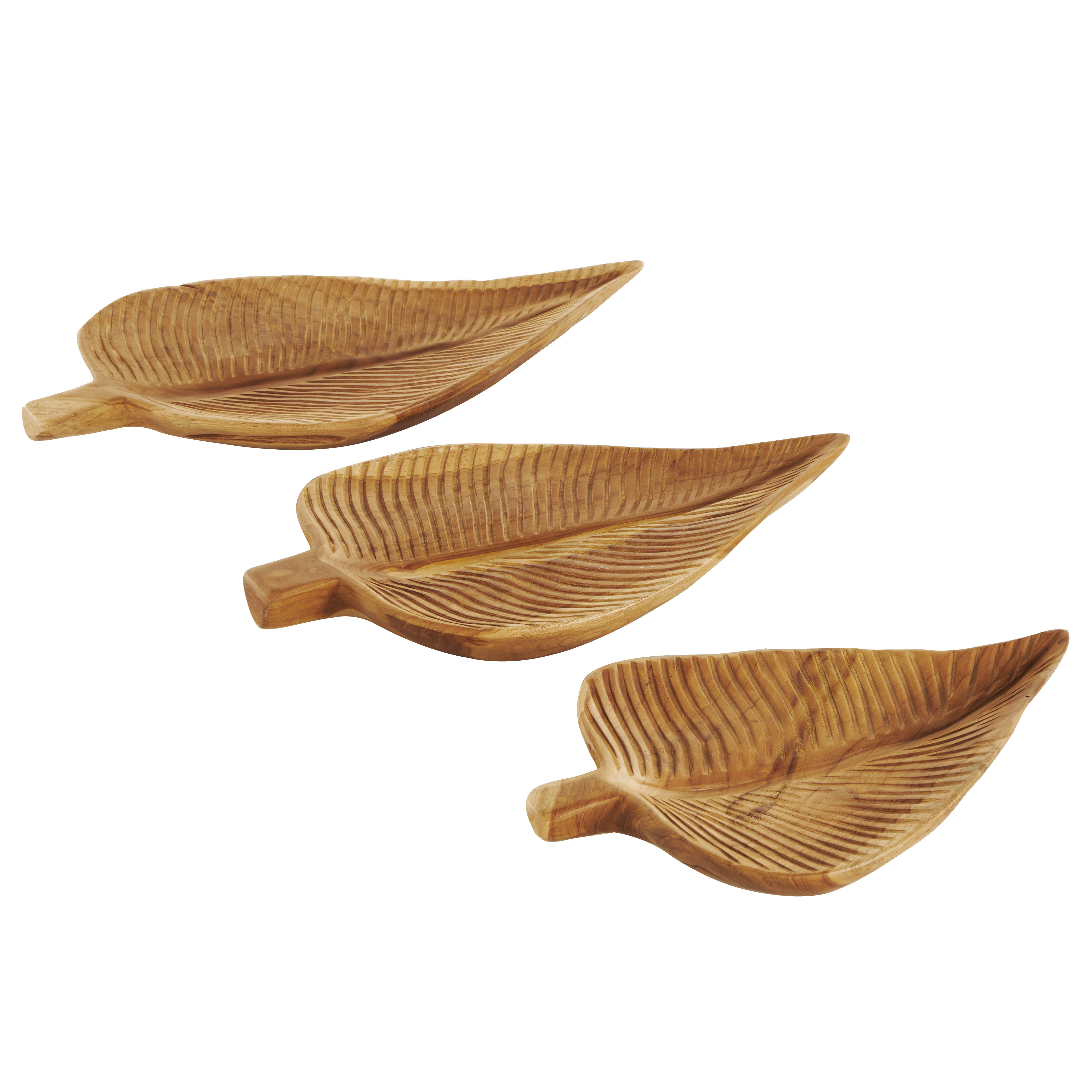 Loon Peak® Jaibir Teak Tray - Set of 3 - Wayfair Canada