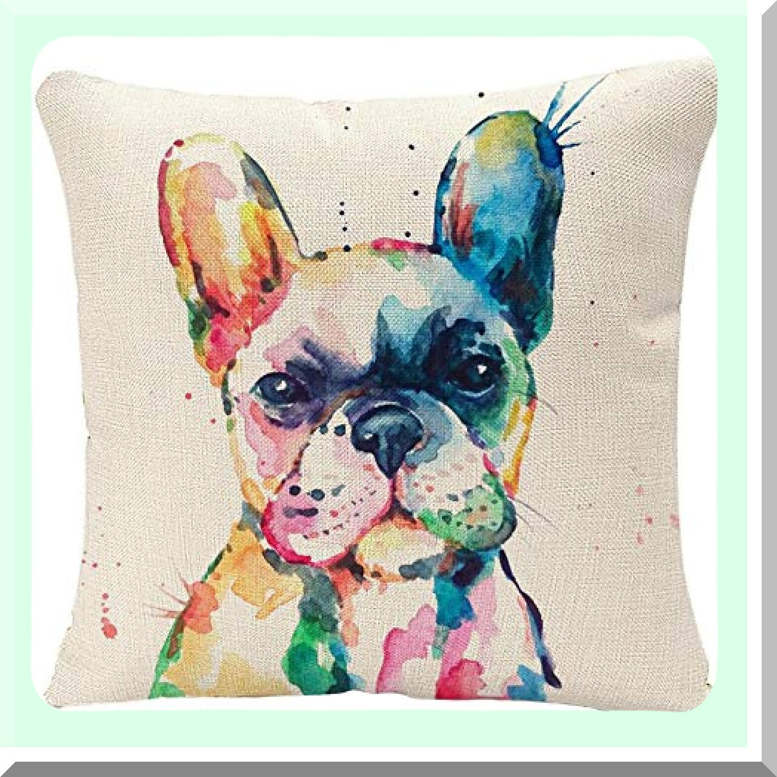 BRBCA Rainbow Frenchie French Bulldog Pillow Cover - Original ...