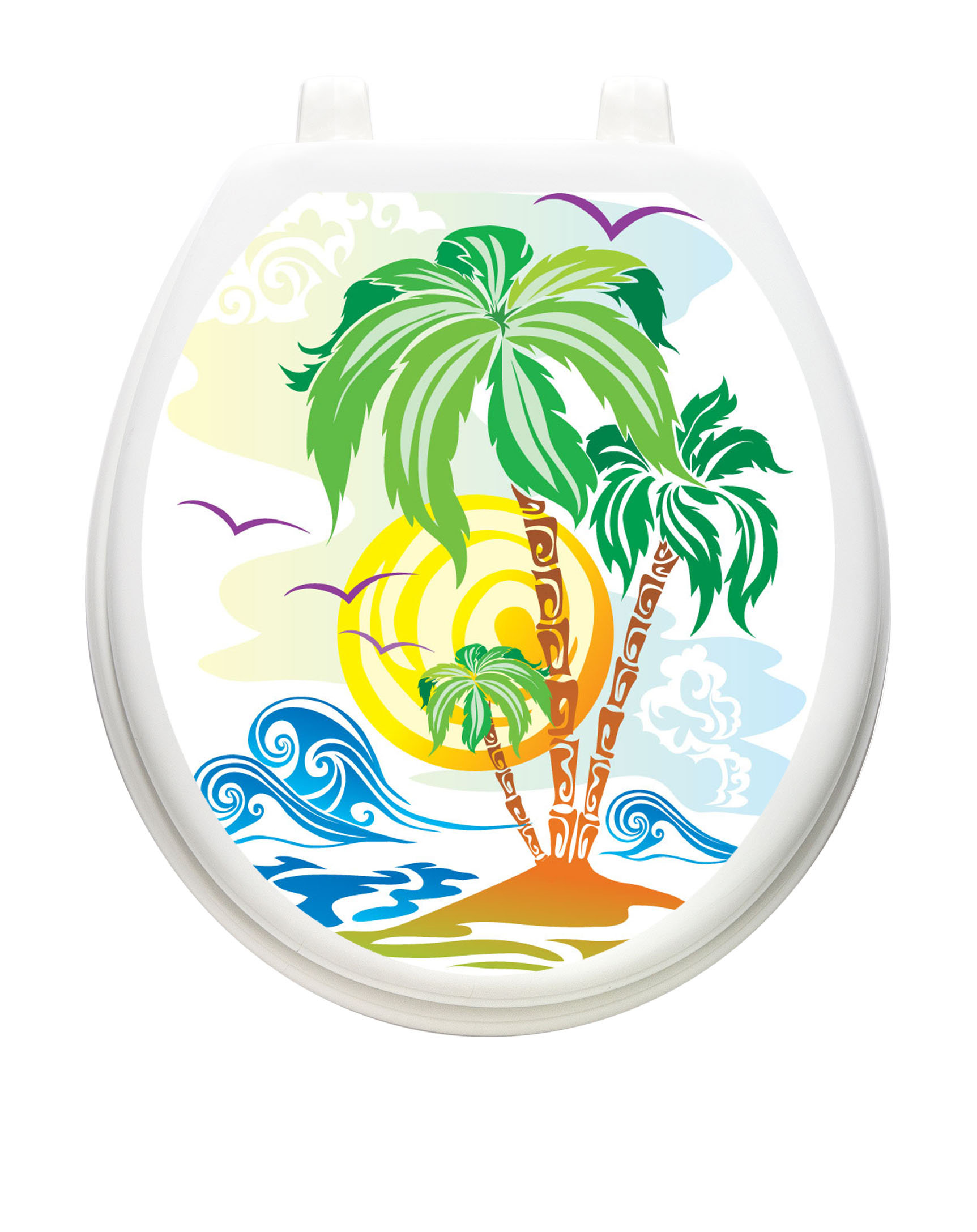 Toilet Tattoos Catch Wave Themes Toilet Seat Decal – Toilet Tattoos ...