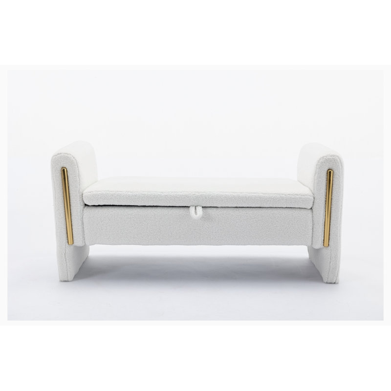 Mercer41 Elannie Teddy Upholstered Storage Bench | Wayfair