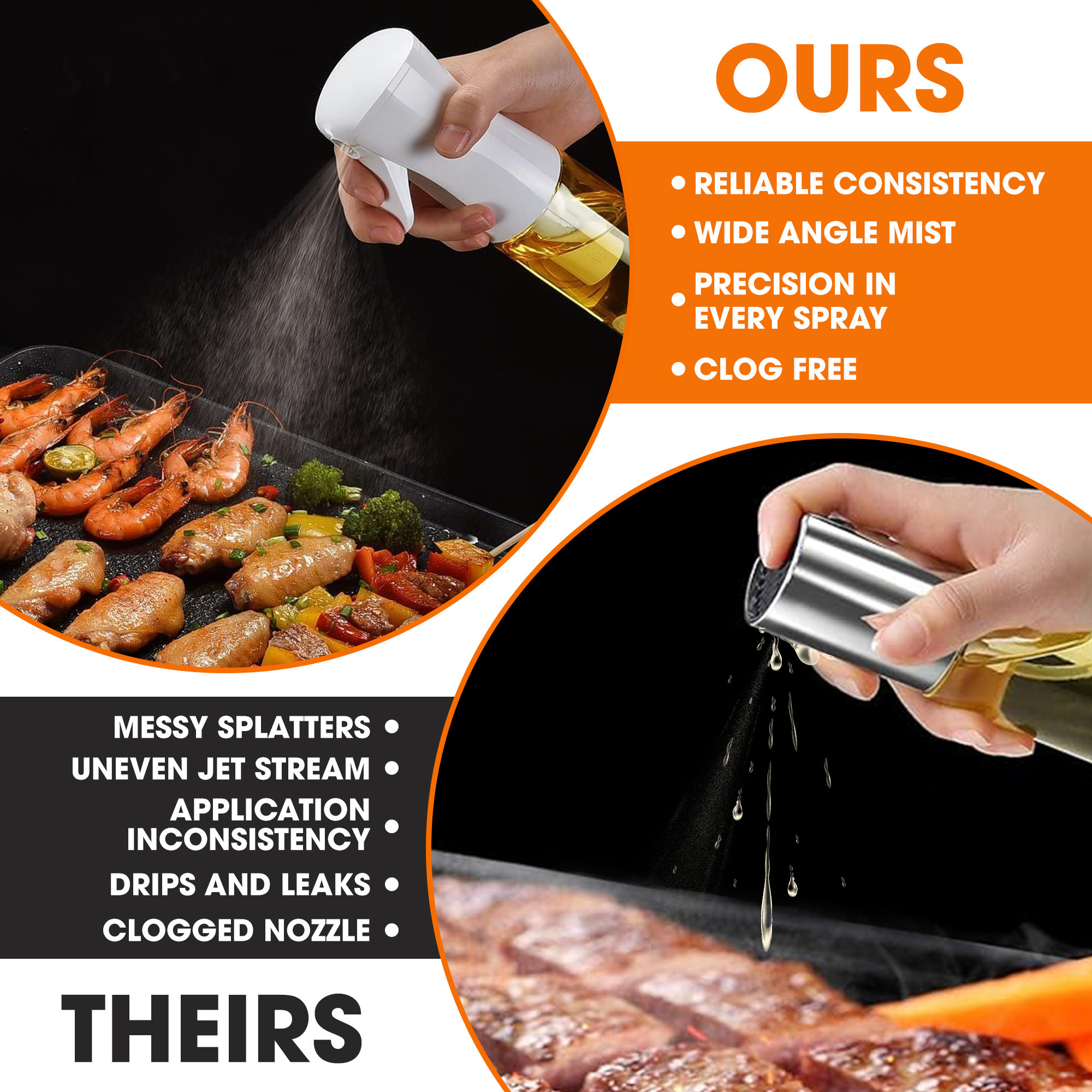 Cheer Collection Set of 2 Glass Oil Sprayer Bottles | Wayfair