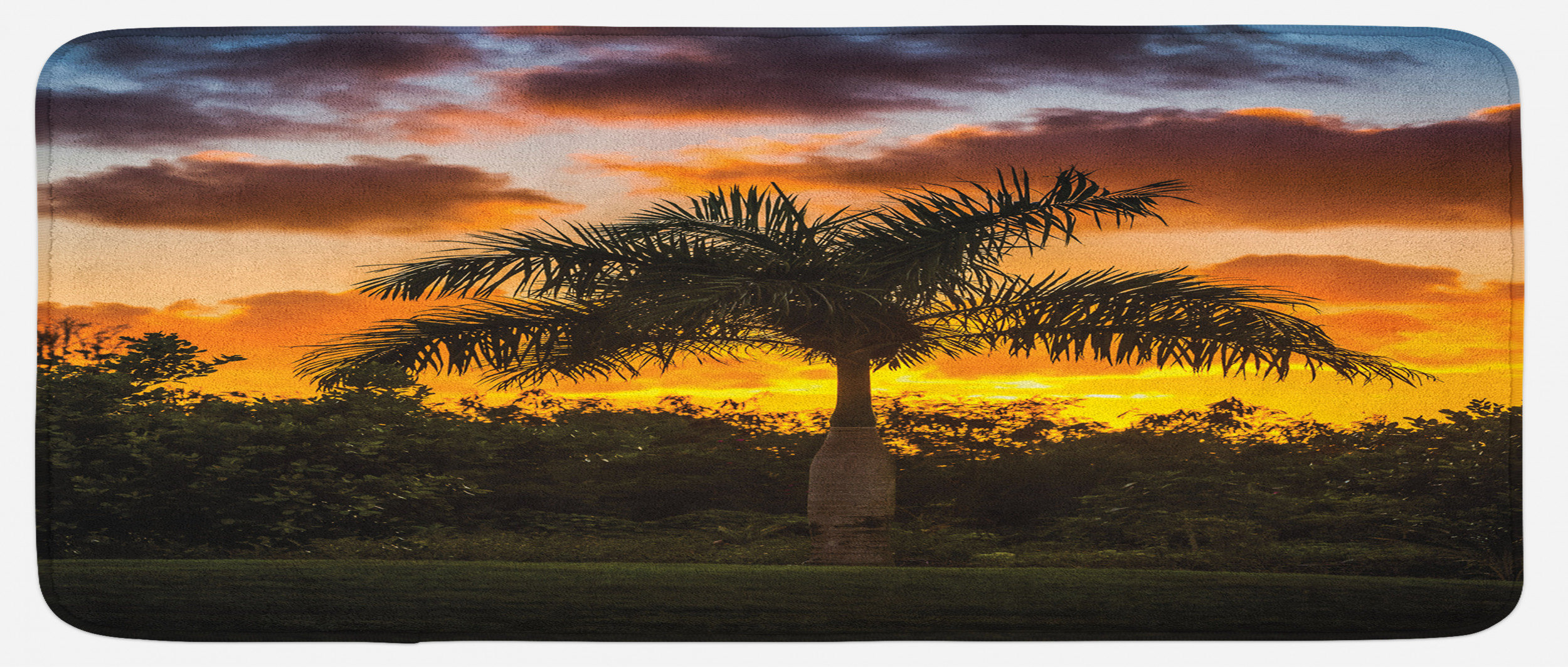 East Urban Home Palm Tree Kitchen Mat | Wayfair