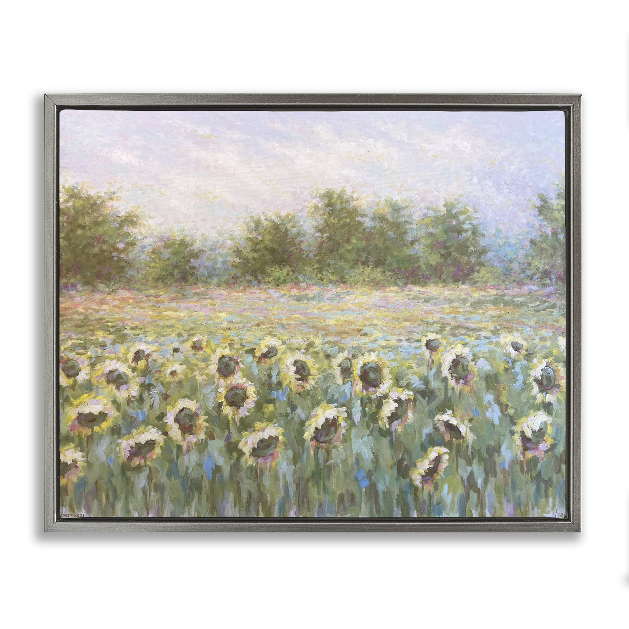 Ophelia & Co. Arise and Shine Sunflower Field Floater Canvas Wall Art ...