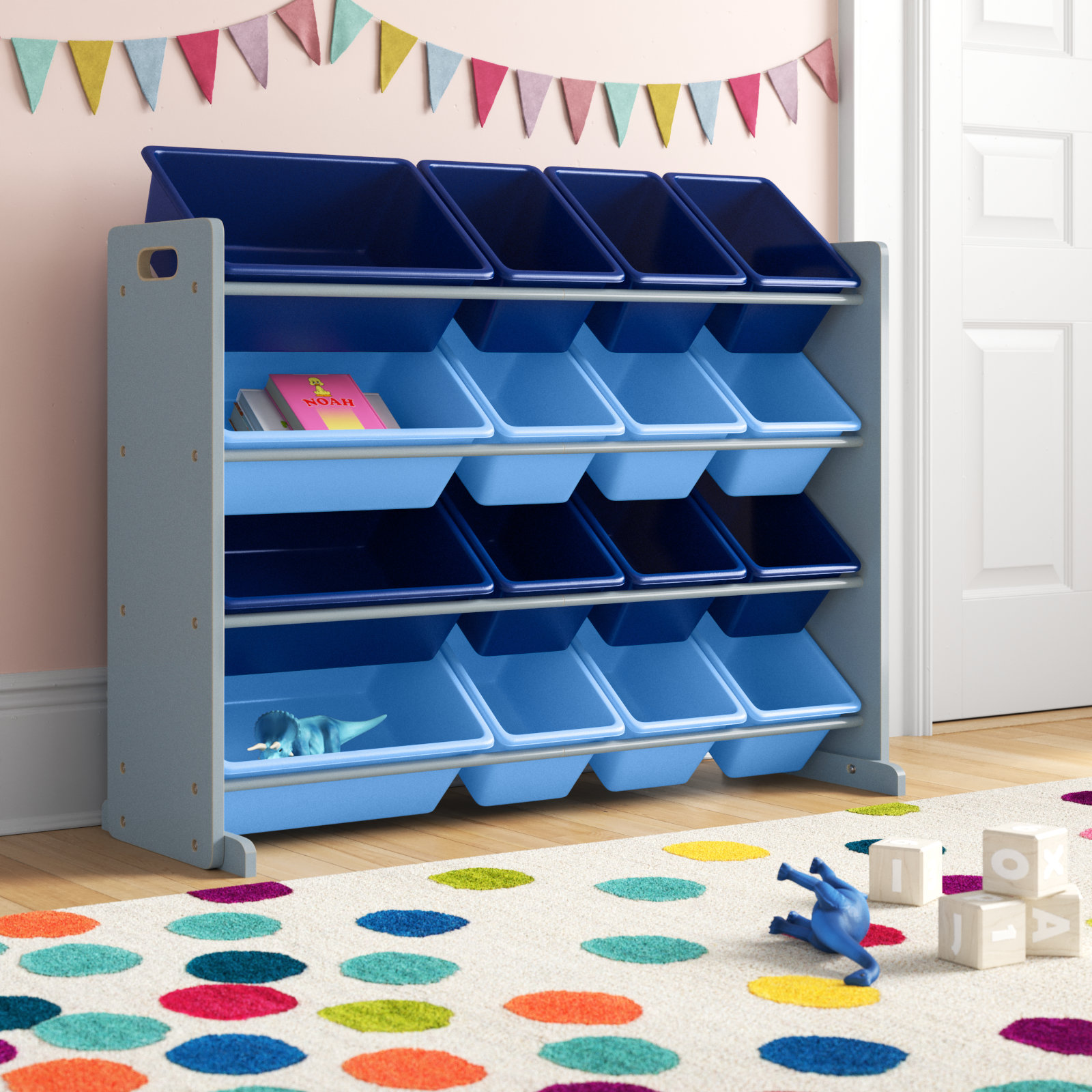 Viv + Rae Jolin Supersized Toy Storage Organizer With 16 Storage Bins ...