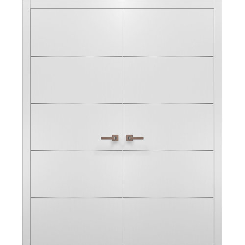 SARTODOORS Planum Flush Solid Wood Standard White Doors | Wayfair