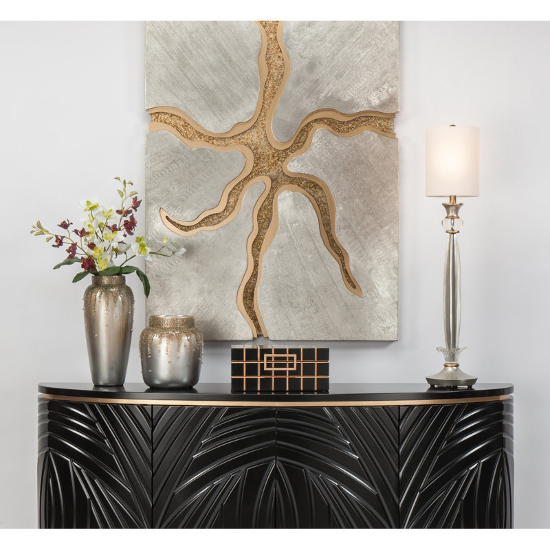 Artmax Metallic Old Silver/Copper 17" Porcelain China Table Vase | Wayfair