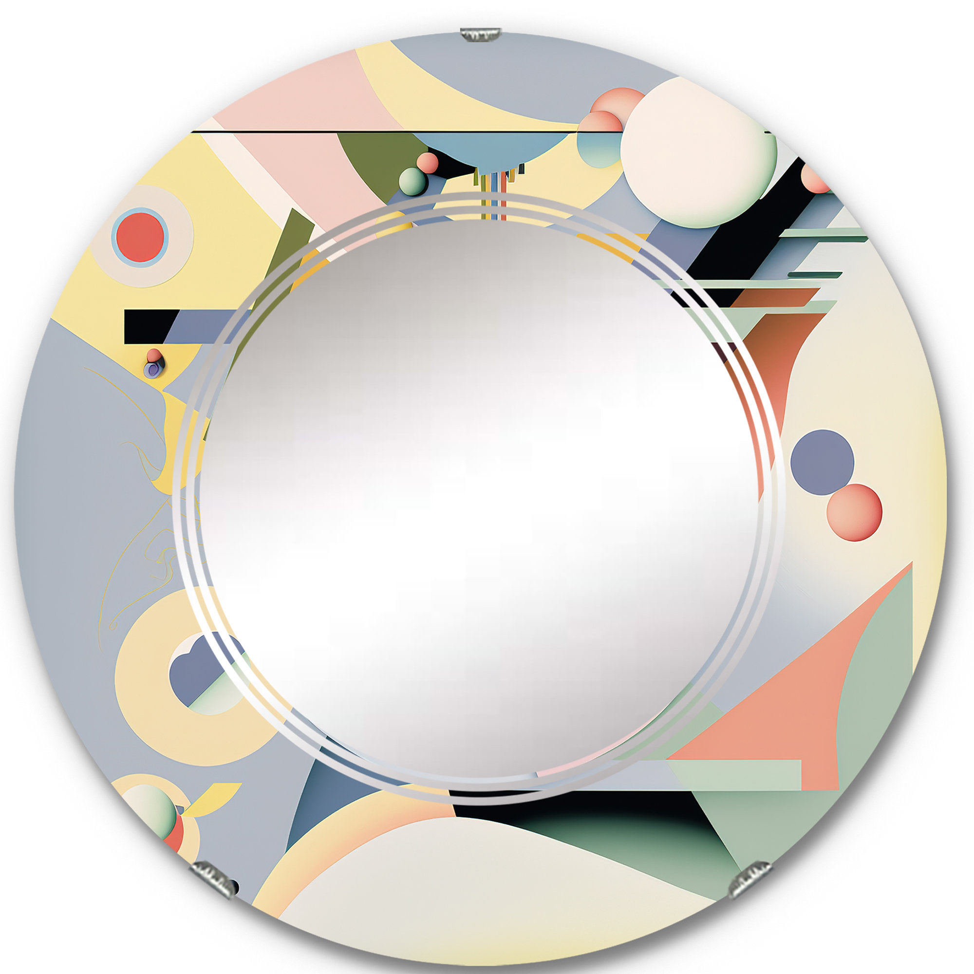 East Urban Home Preslyn Pastel Art Deco III - Modern Geometric Wall ...