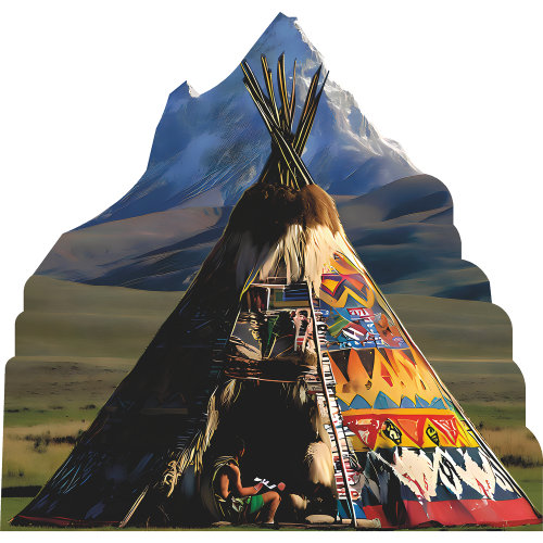 Wet Paint Printing H13667 Rocky Mountain Colorado Teepee Cardboard ...