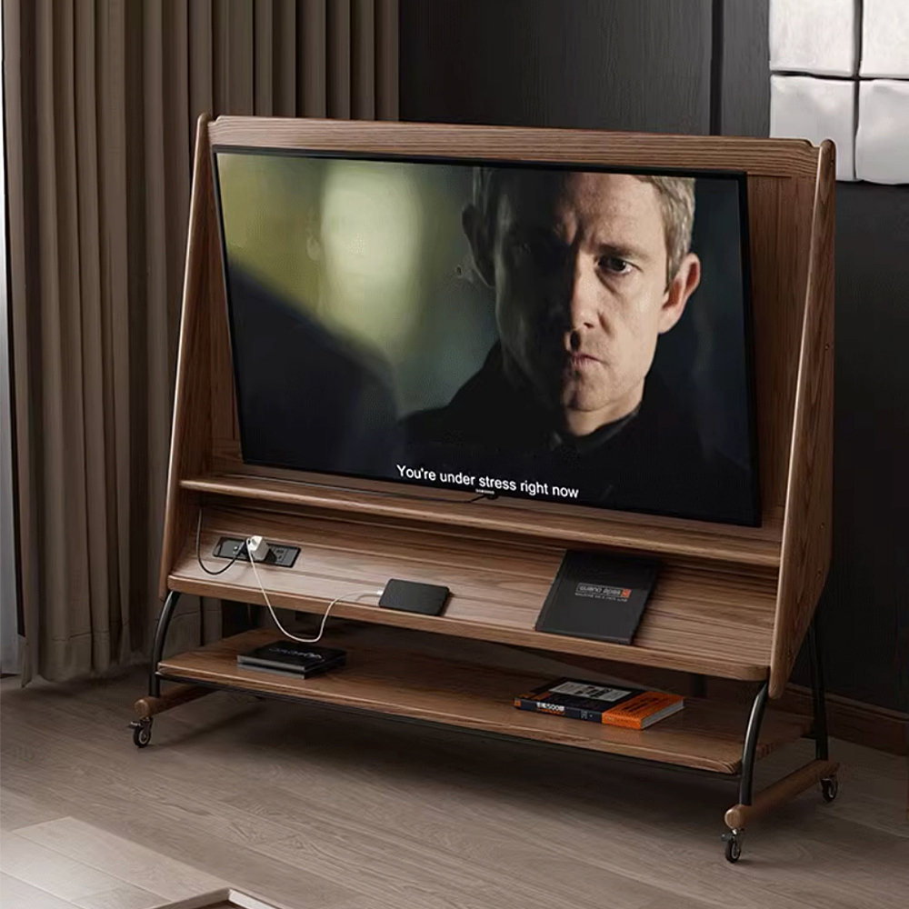 Hokku Designs Wooden Movable TV Cabinet For Living Room And Bedroom ...