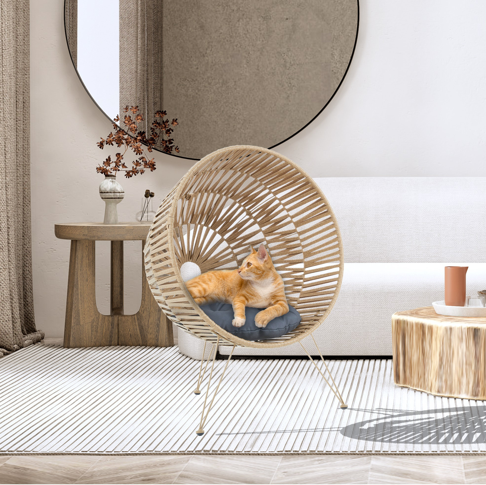 Kingman Kingman Handcrafted Pet Chair with Cushion | Wayfair