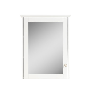 FORCLOVER Wall Mounted Surface Mount 24" W x 30" H Mirror Cabinet With ...