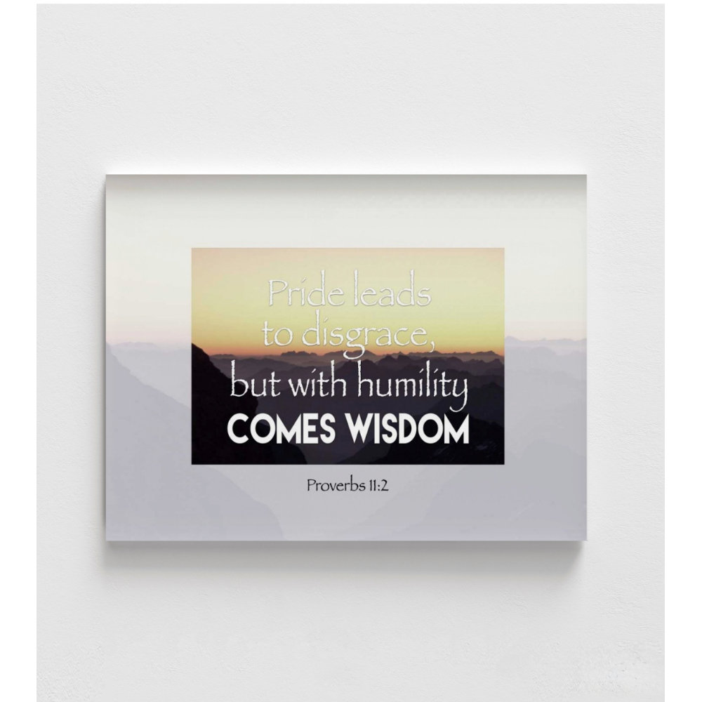 WeFrameArt Proverbs 11-2 Print, Wisdom Sign Poster, Large Landscape ...