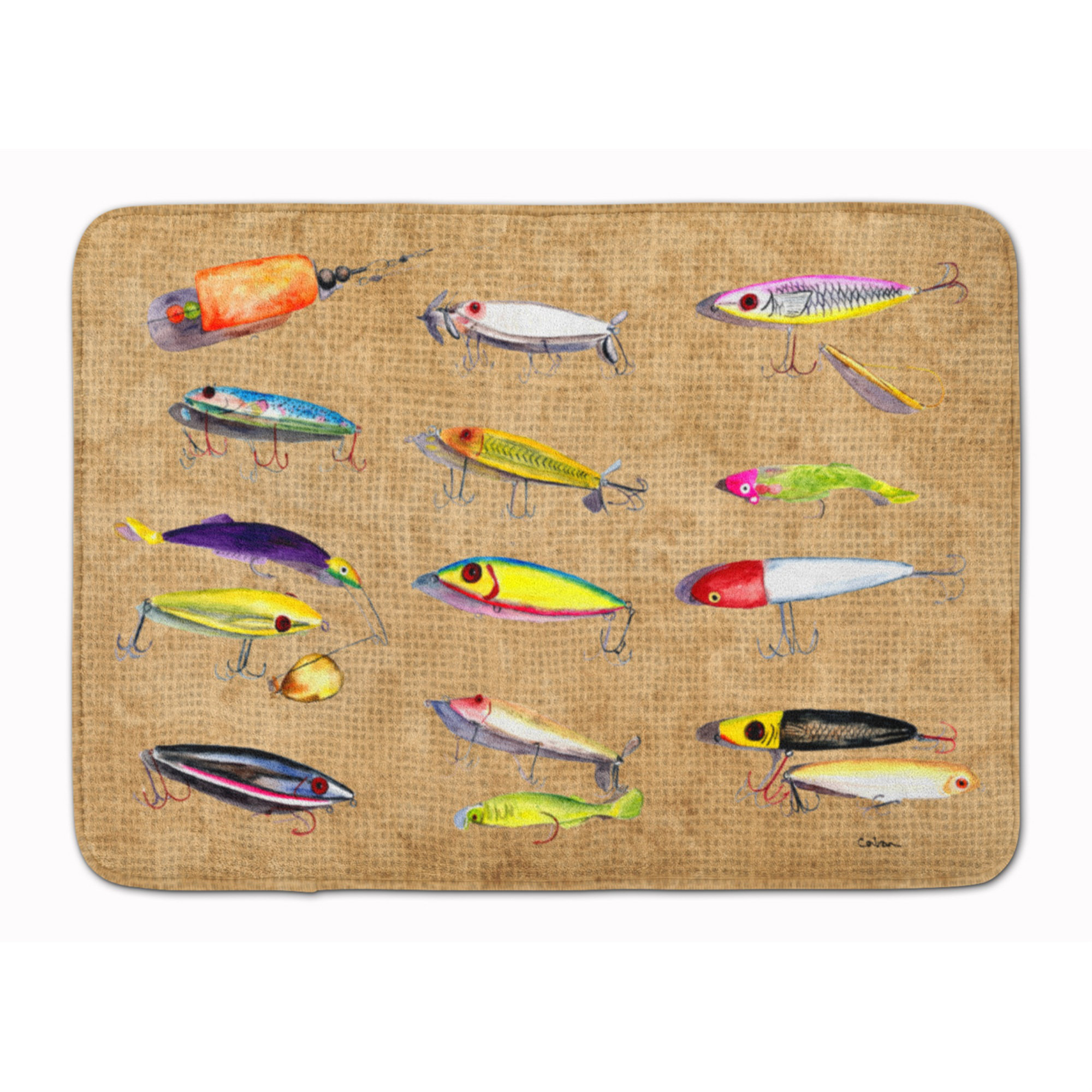 East Urban Home Fishing Lures Rectangle Microfiber Non-Slip Bath Rug ...