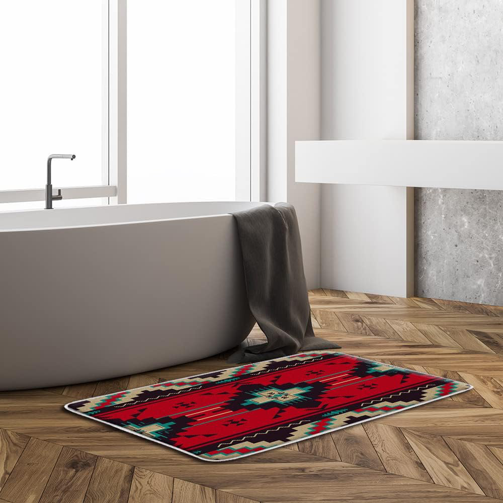 Dakota Fields Bath Mat Southwestern Native American Tribal Abstract ...