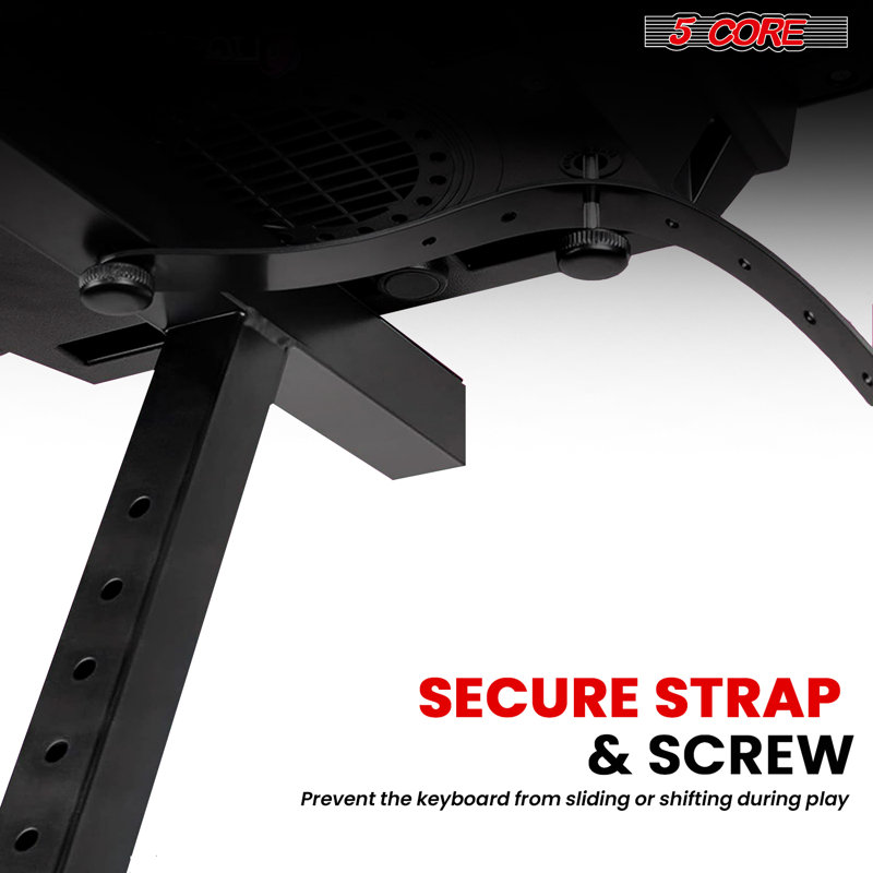 5 Core 2 Tier Keyboard Stand Z Style Adjustable Electric Piano Riser ...