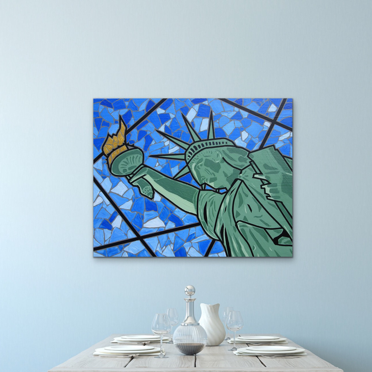 Wrought Studio™ Anginette Liberty - Wrapped Canvas Painting Print | Wayfair