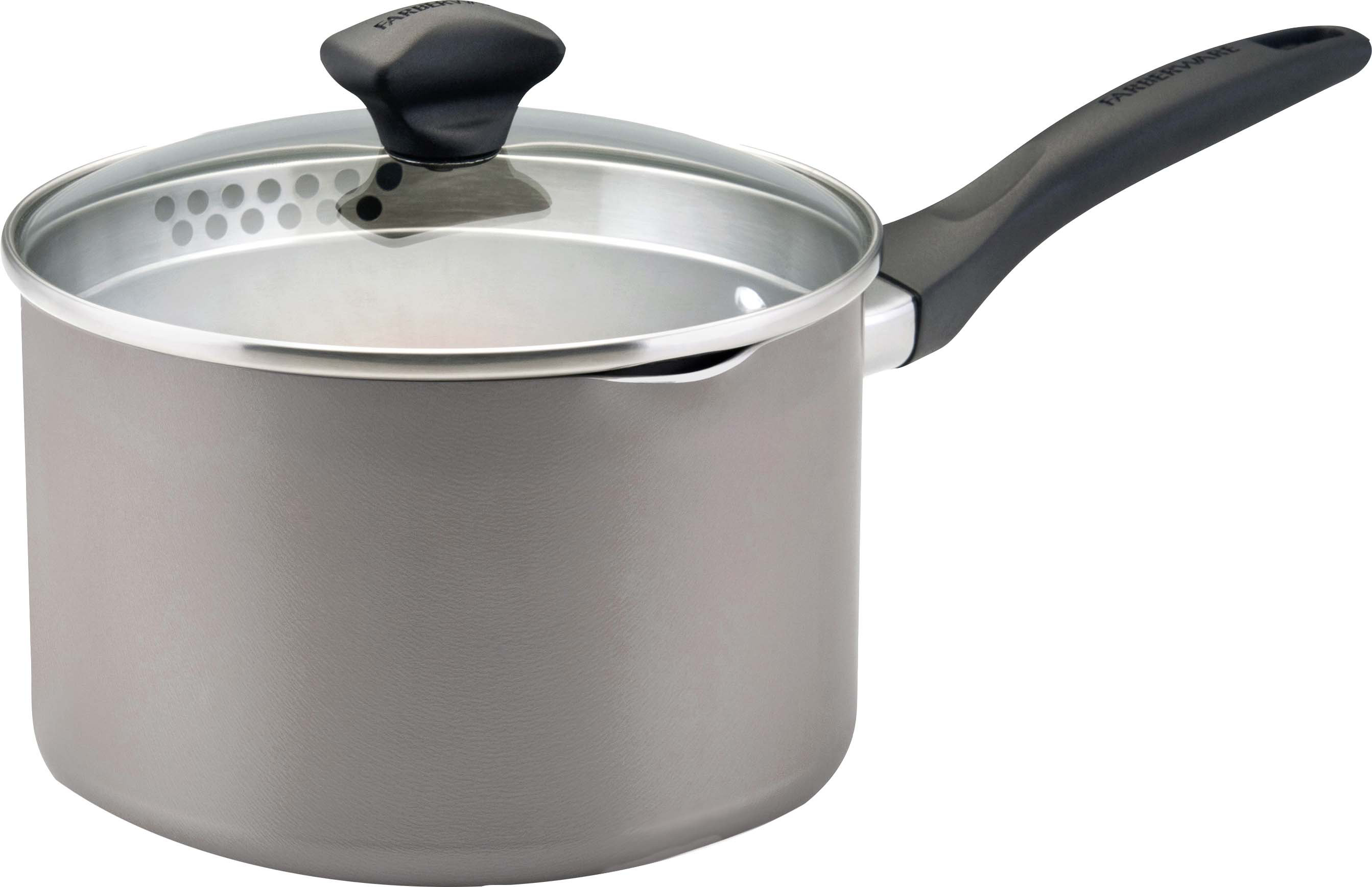 Farberware Dishwasher Safe Nonstick Straining Saucepan with Lid and ...
