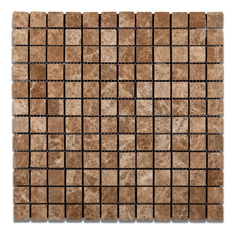 Stone & Tile Shoppe, Inc. Emperador Marble Grid Mosaic Wall & Floor ...