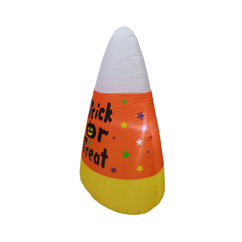 The Holiday Aisle® 4 Foot Tall Lighted Happy Halloween Inflatable Candy ...