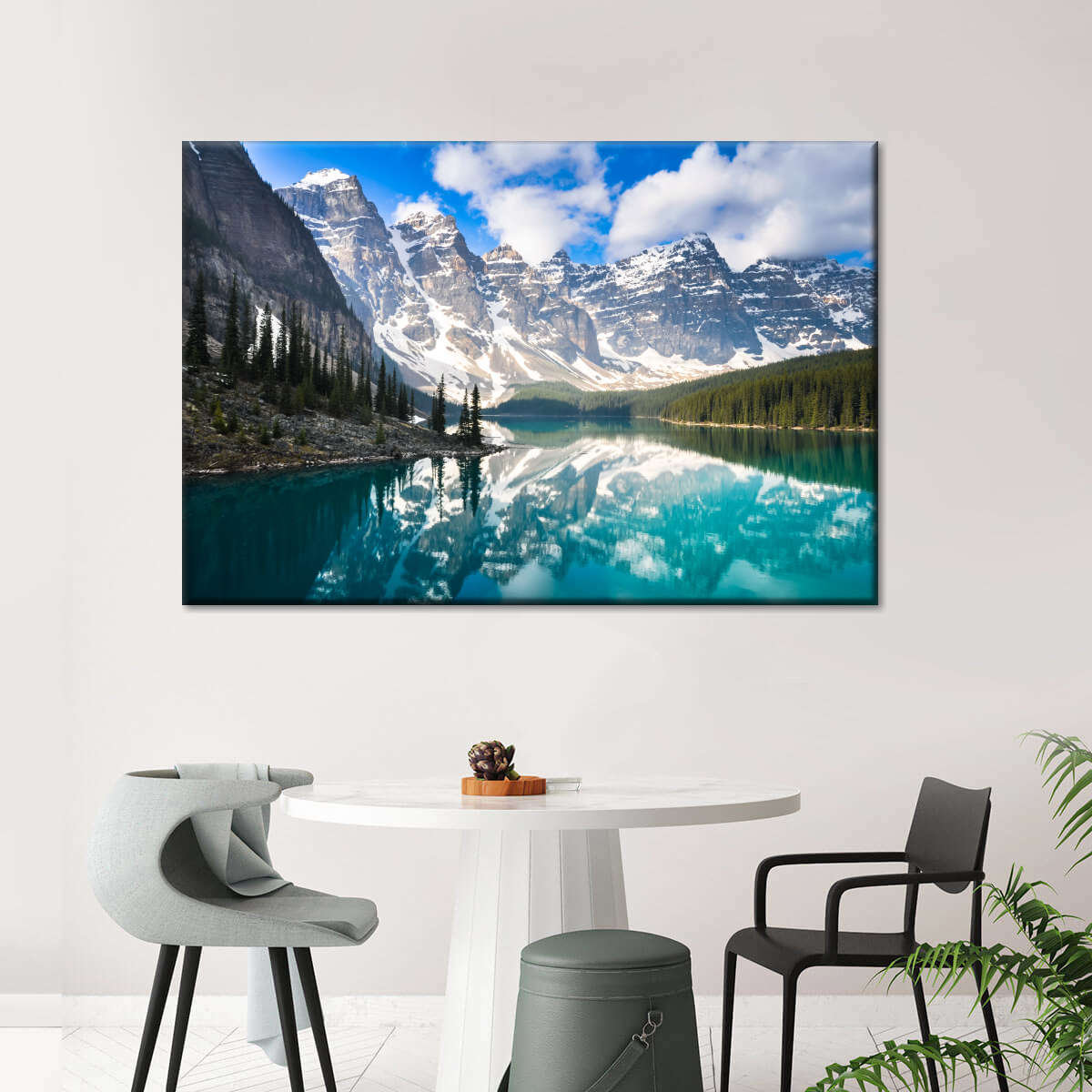 Millwood Pines Lakeside Mountains Mountain Reflection Canvas Print On ...
