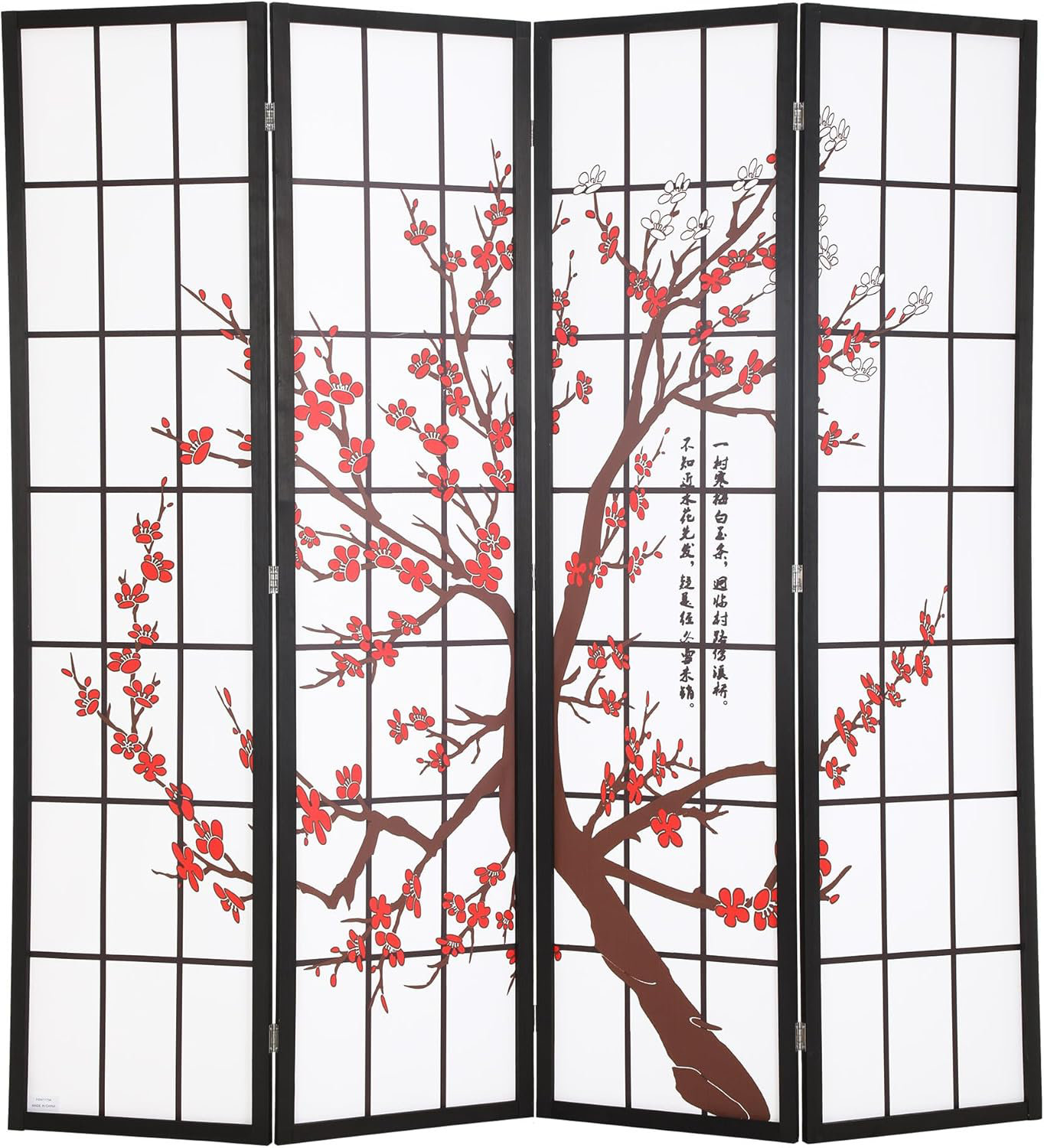 Red Barrel Studio® Room Divider 6Ft Folding Privacy Divider 4 Panels ...