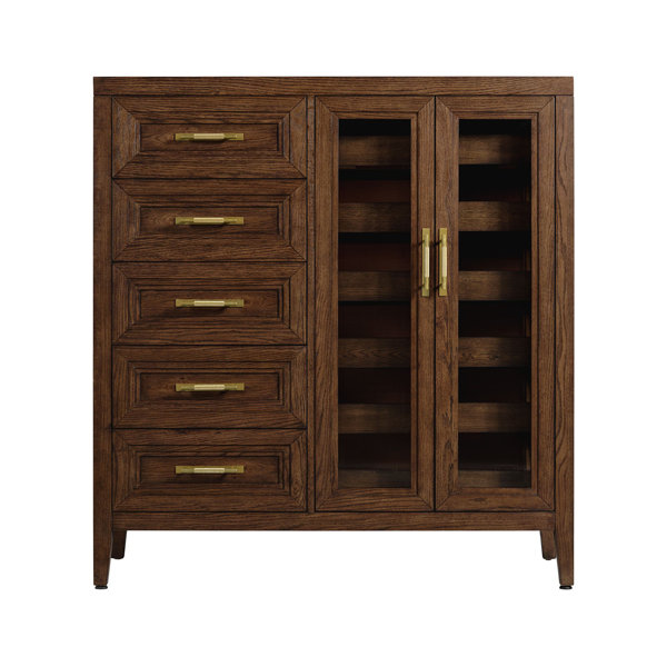 Red Barrel Studio® Marlow 5-Drawer Solid Red Oak Gentleman's Chest ...