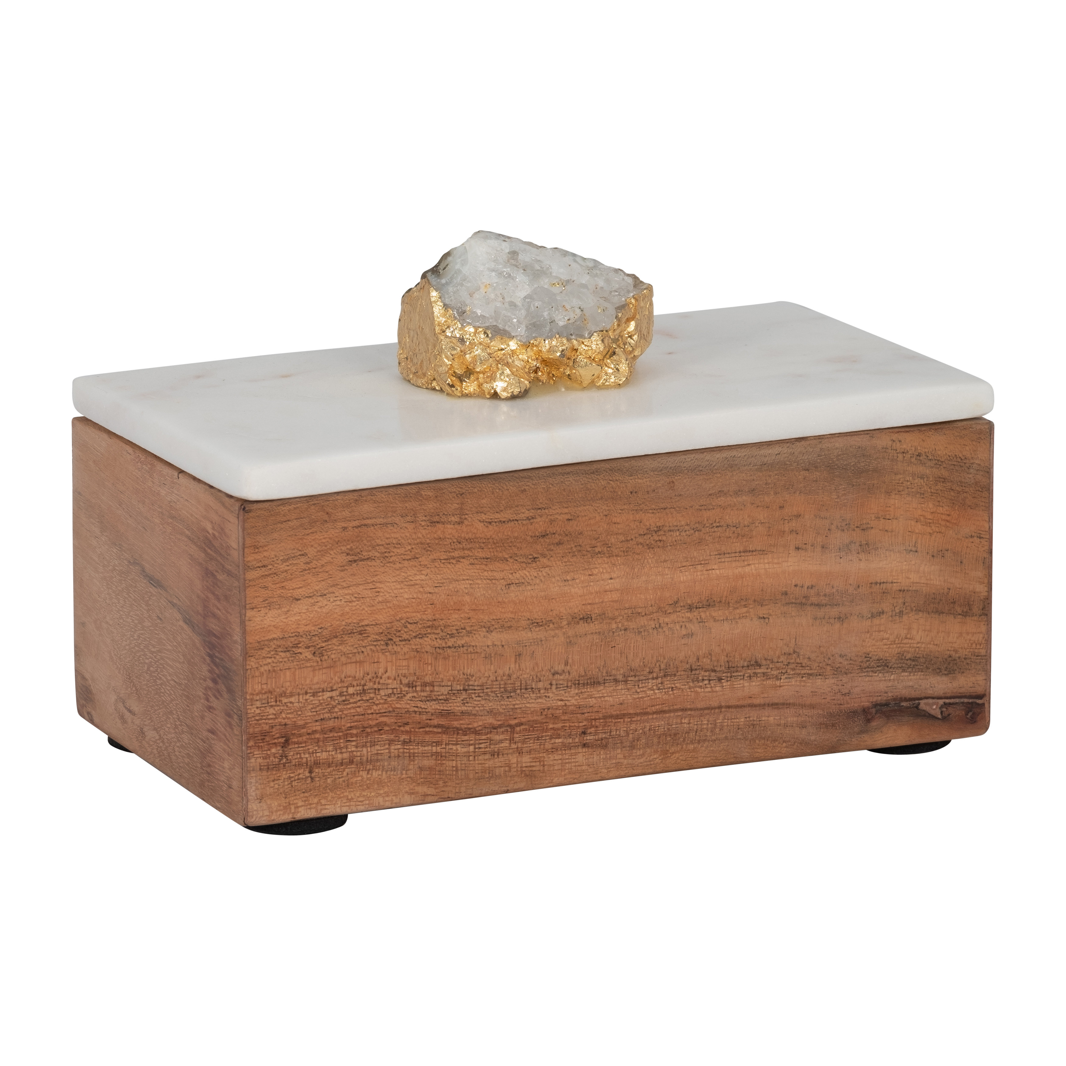 Millwood Pines Avannah Agate & Acacia Decorative Box Elevate Your Space ...