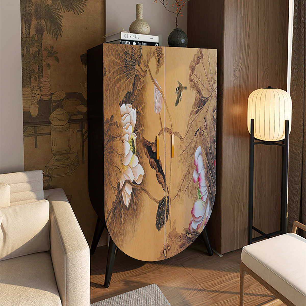 Corrigan Studio® Bedroom storage retro decorative wardrobe | Wayfair