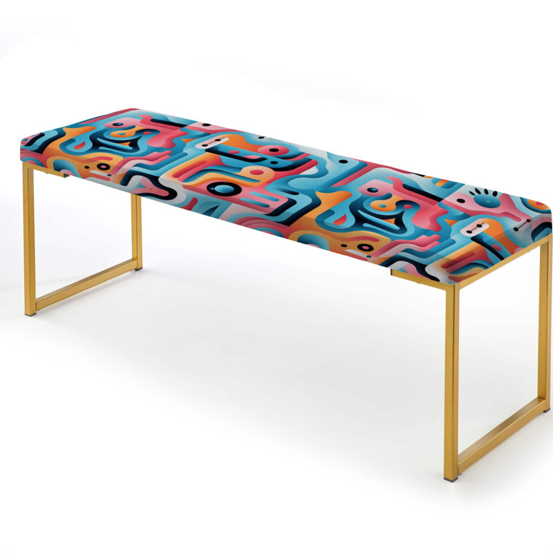 Design Art Pink Nomadic Geometric Illusions - Geometric Upholstered ...