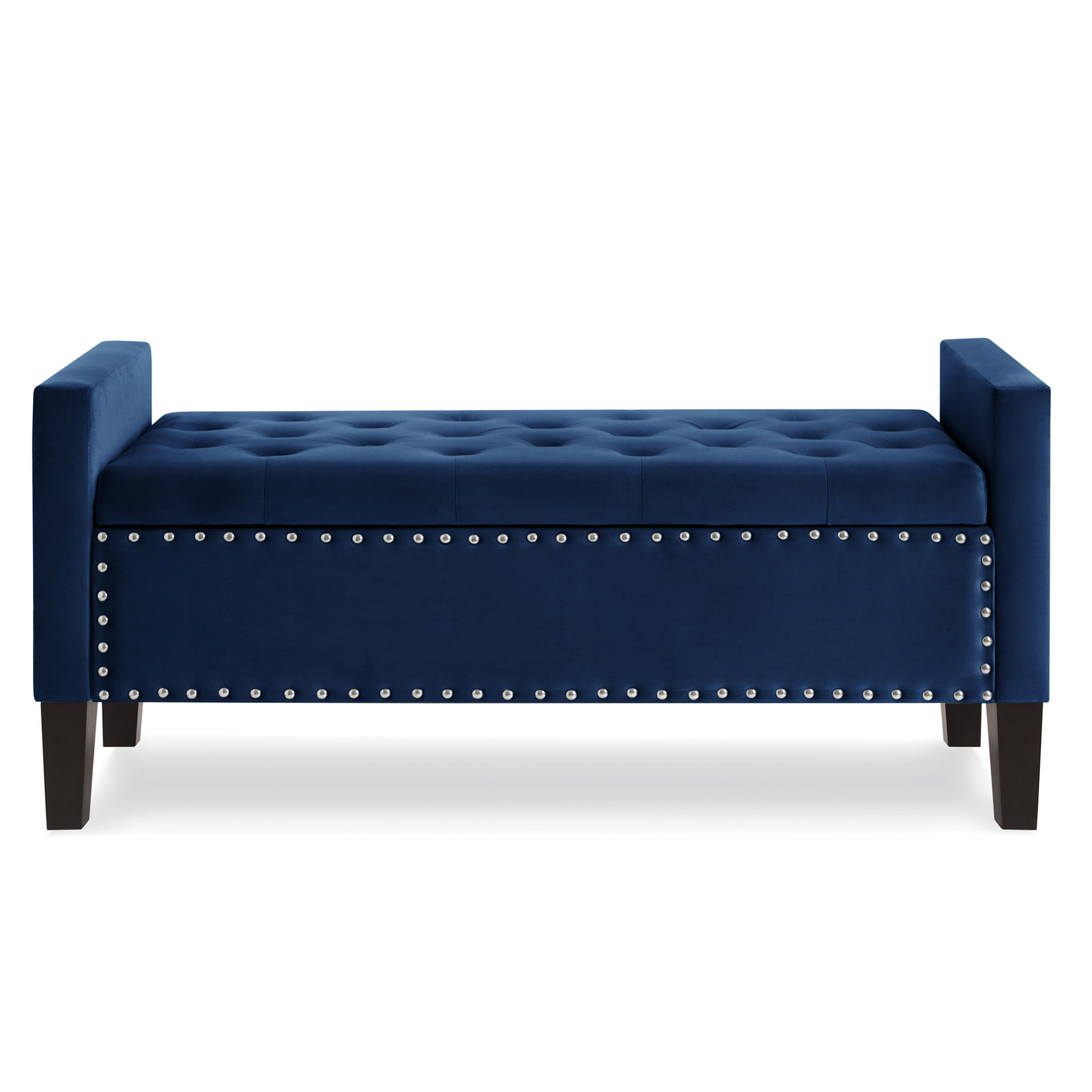 House of Hampton® Upholstered Navy Bench - Storage And Comfort Union ...