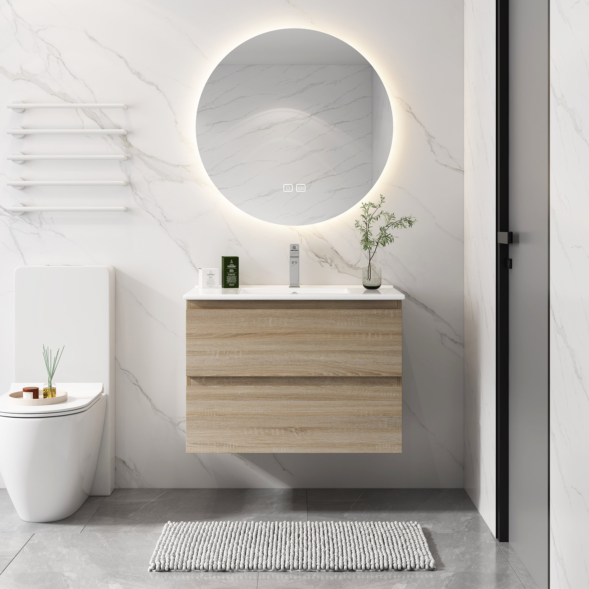 Ebern Designs 30" Wall Mounted Bathroom Vanity Modern Wall-Mounted ...
