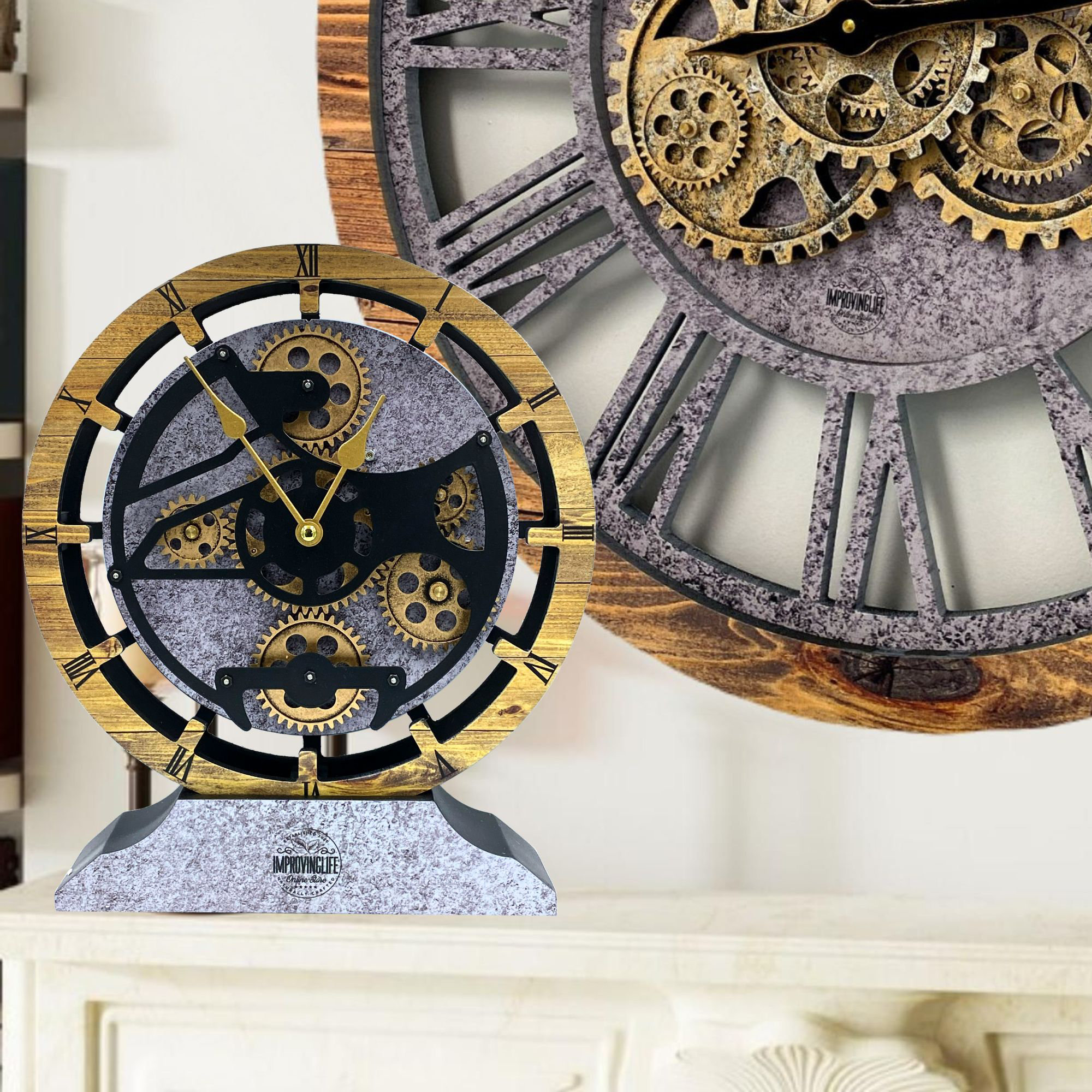 The Gears Clock 25.4cm Silent Wall Clock | Wayfair.co.uk