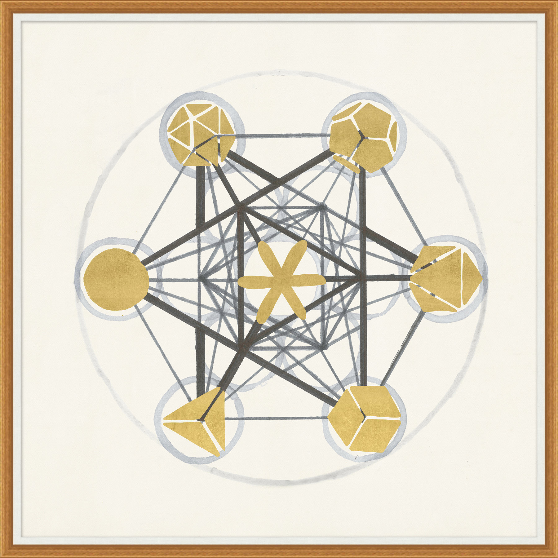 Wendover Art Group Repeated Pentagram - Picture Frame Painting on Paper ...