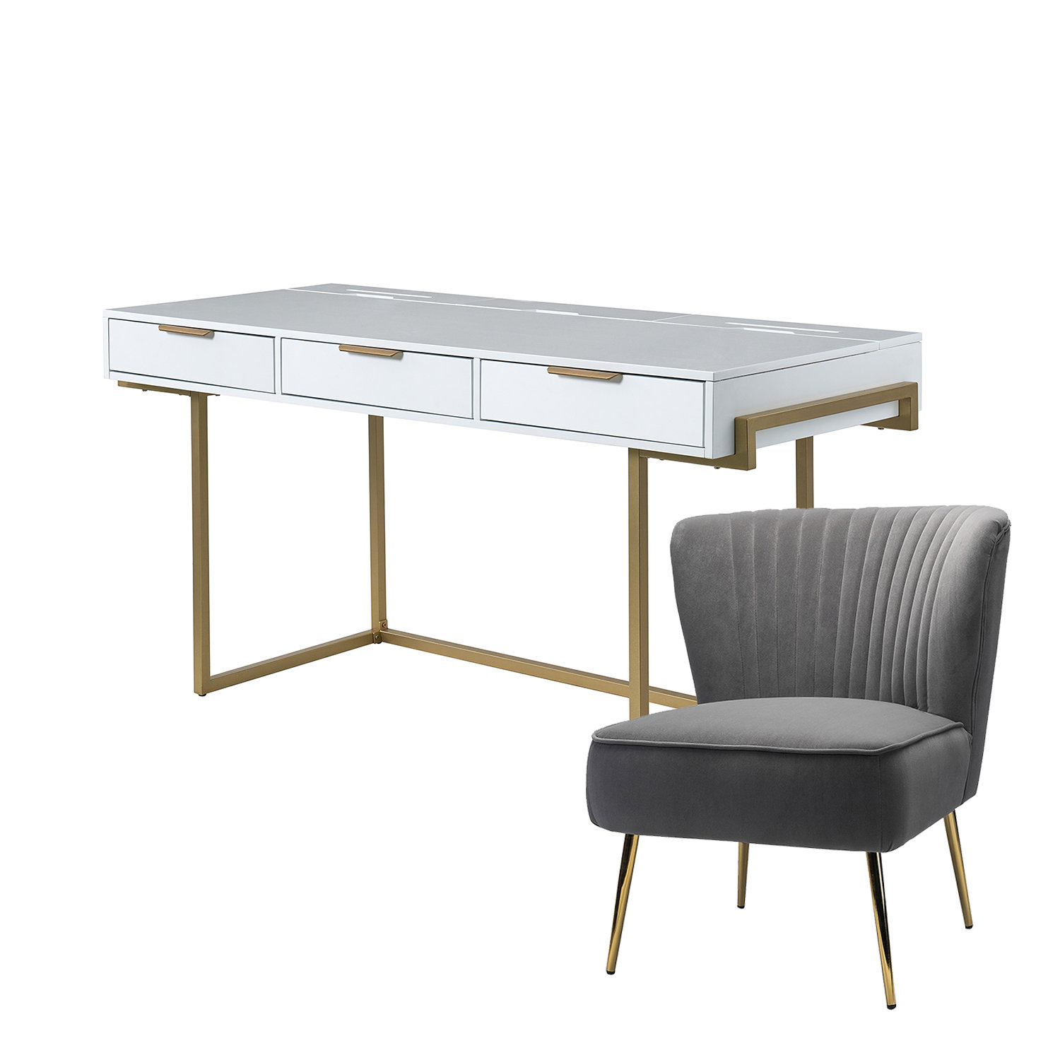 Mercer41 Euclid Modern 2-Piece Desk Office Chair Set & Reviews ...