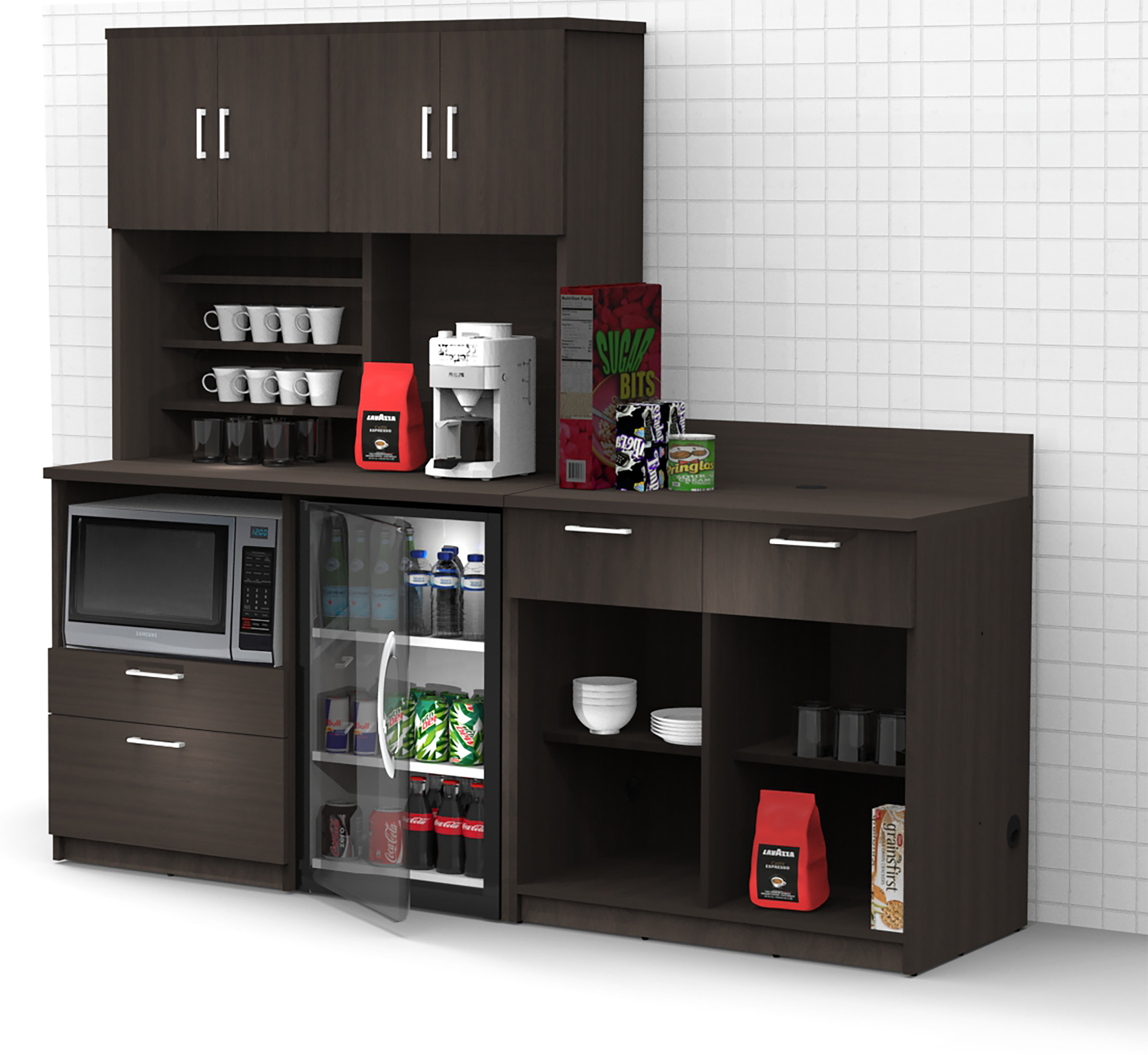Breaktime Commercial Grade Coffee Kitchen Lunch Room Cabinets Fully ...