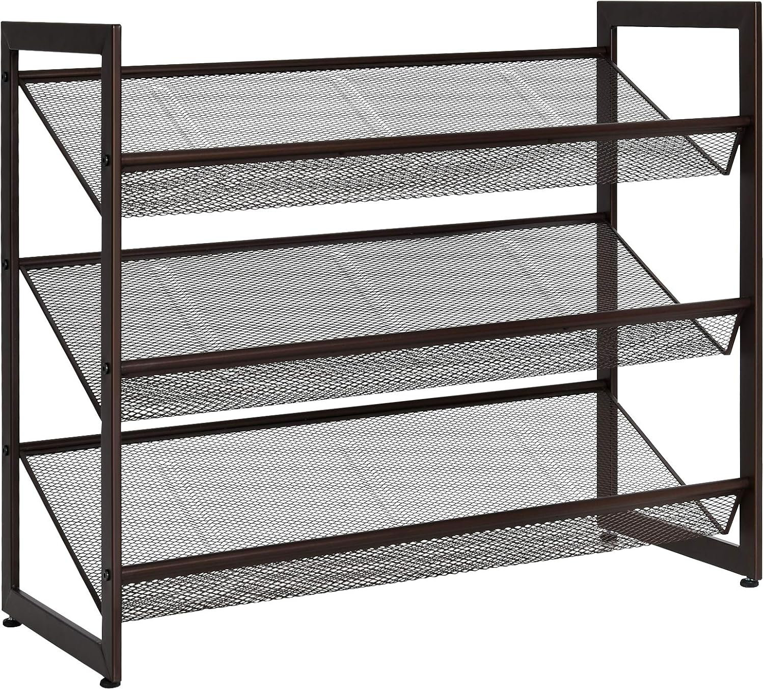 Rebrilliant 3-Tier Metal Shoe Rack, Adjustable Stackable Shoe Storage ...