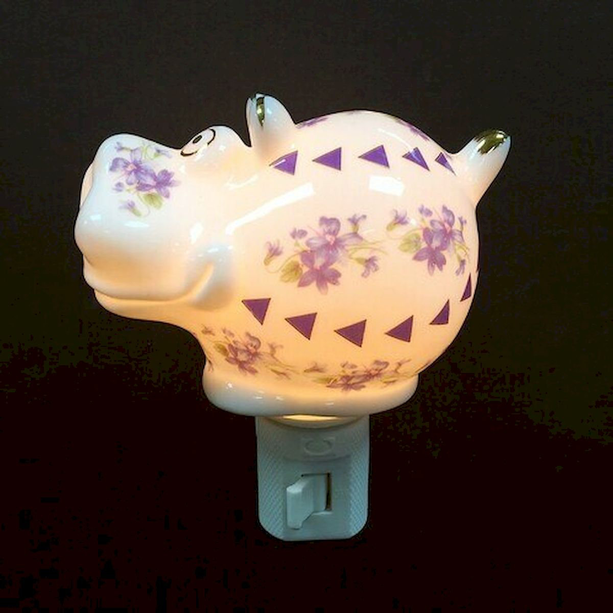 Trinx Floral Hippo Shaped Night Light - Wayfair Canada