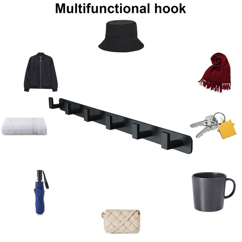 Latitude Run® Danen Wall 6 - Hook Wall Mounted Coat Rack | Wayfair