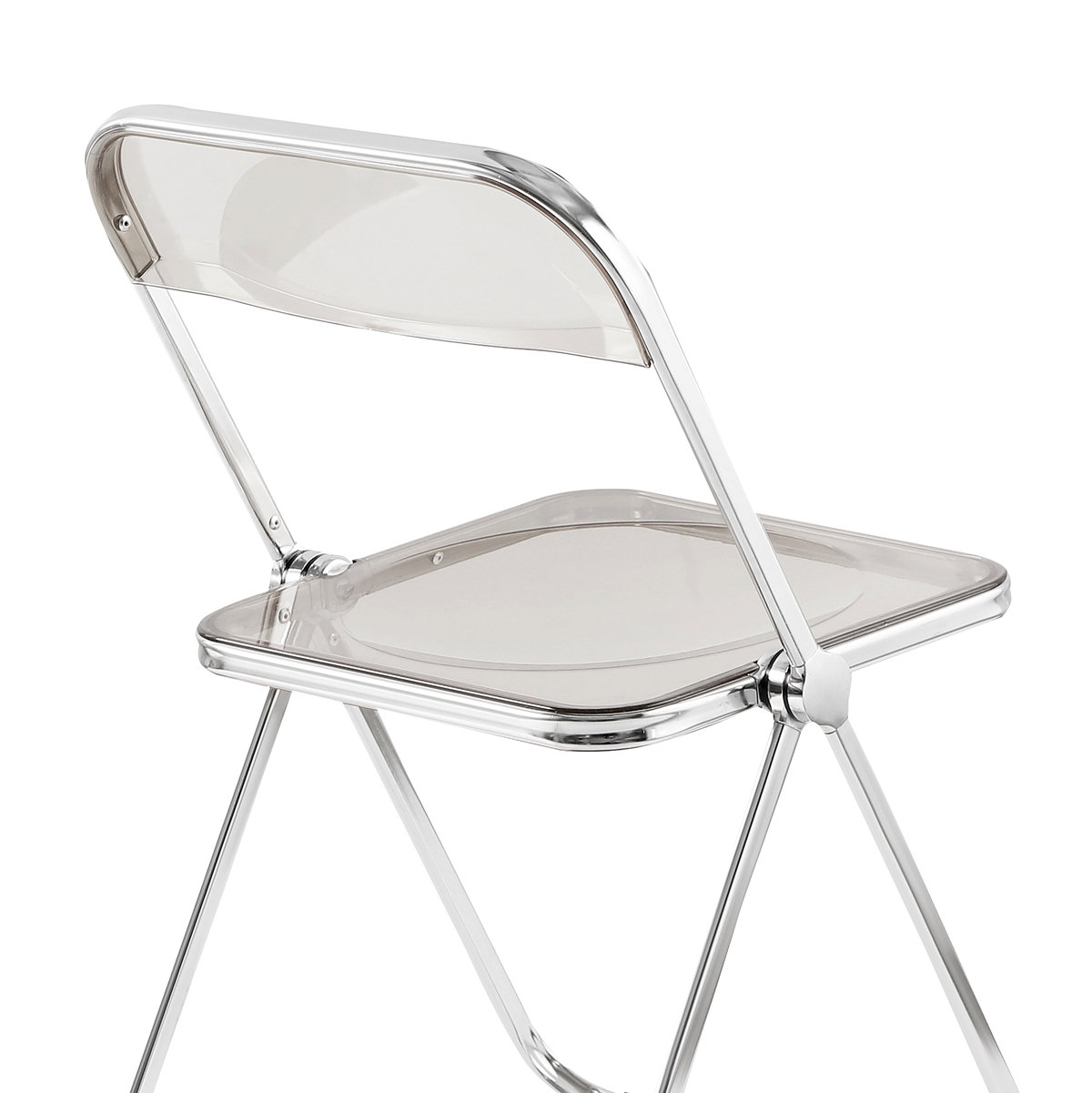 Brayden Studio Folding Chair Transparent Chairs-Ghost Stackable Crystal ...