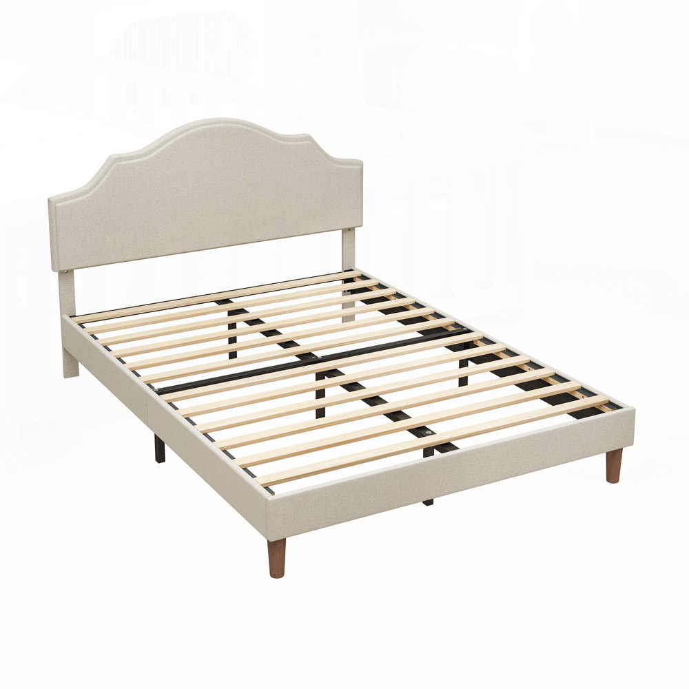 Red Barrel Studio® Modern Simple Platform Bed with Adjustable Headboard ...
