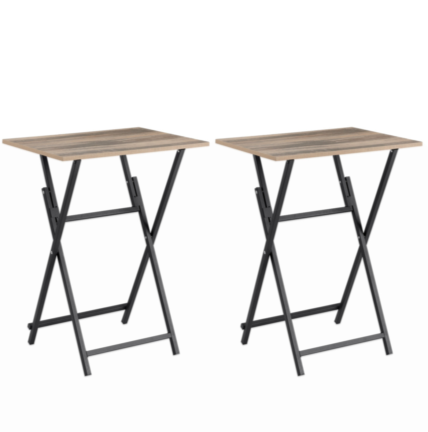 Ebern Designs 2-Piece Folding TV Tray Table Noassembly Required ...