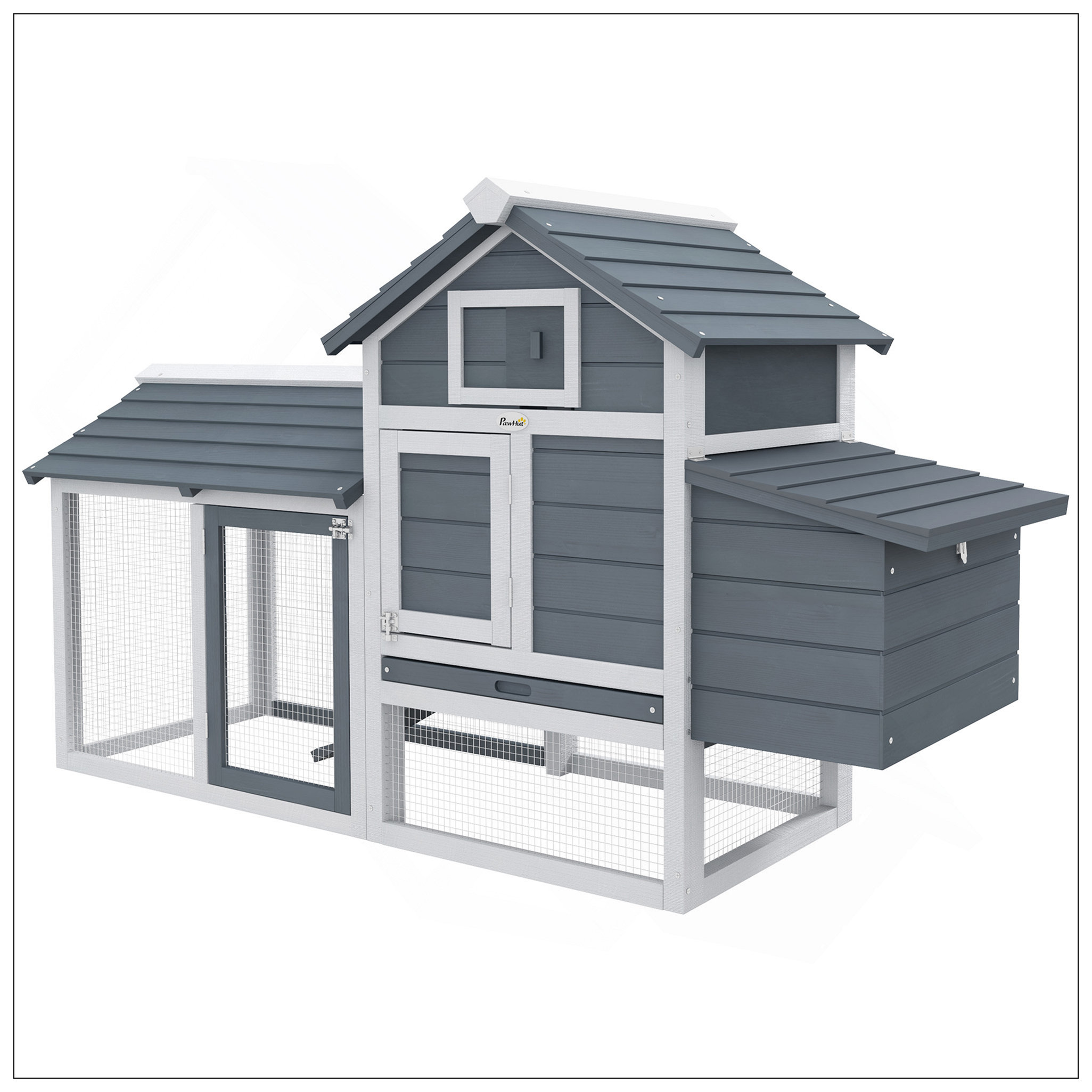 REDmintss Compact Outdoor Wooden Chicken Coop With Nesting Box ...