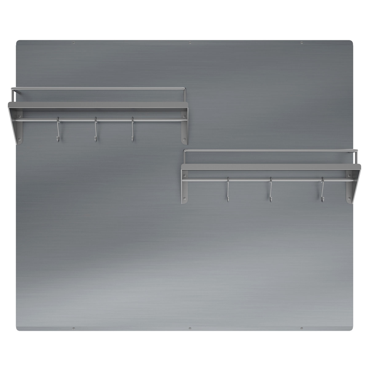 Ancona 36" Stainless Steel Backsplash with Two-Tiered Shelf and Rack ...
