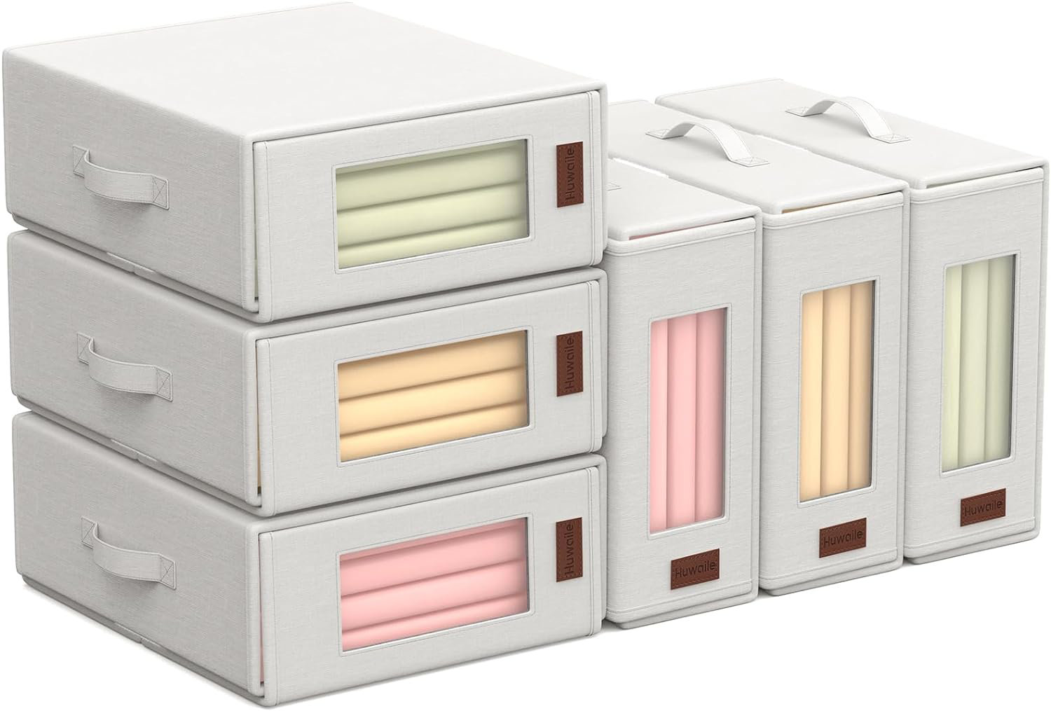 Hokku Designs 6 Pack Bed Sheet Organizers For All Sheet Sizes,Beige ...